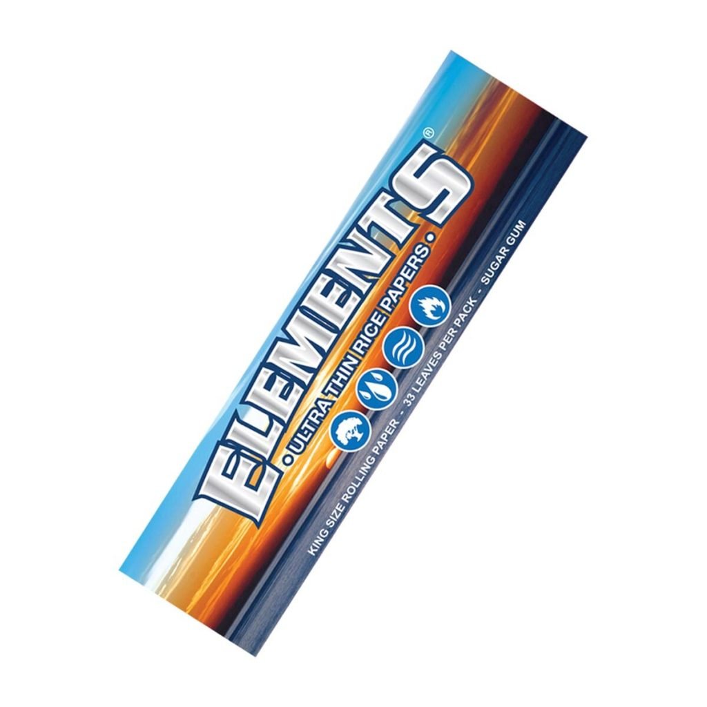 Elements Kingsize Slim Ultra Thin Rice Rolling Papers Headstash BCN